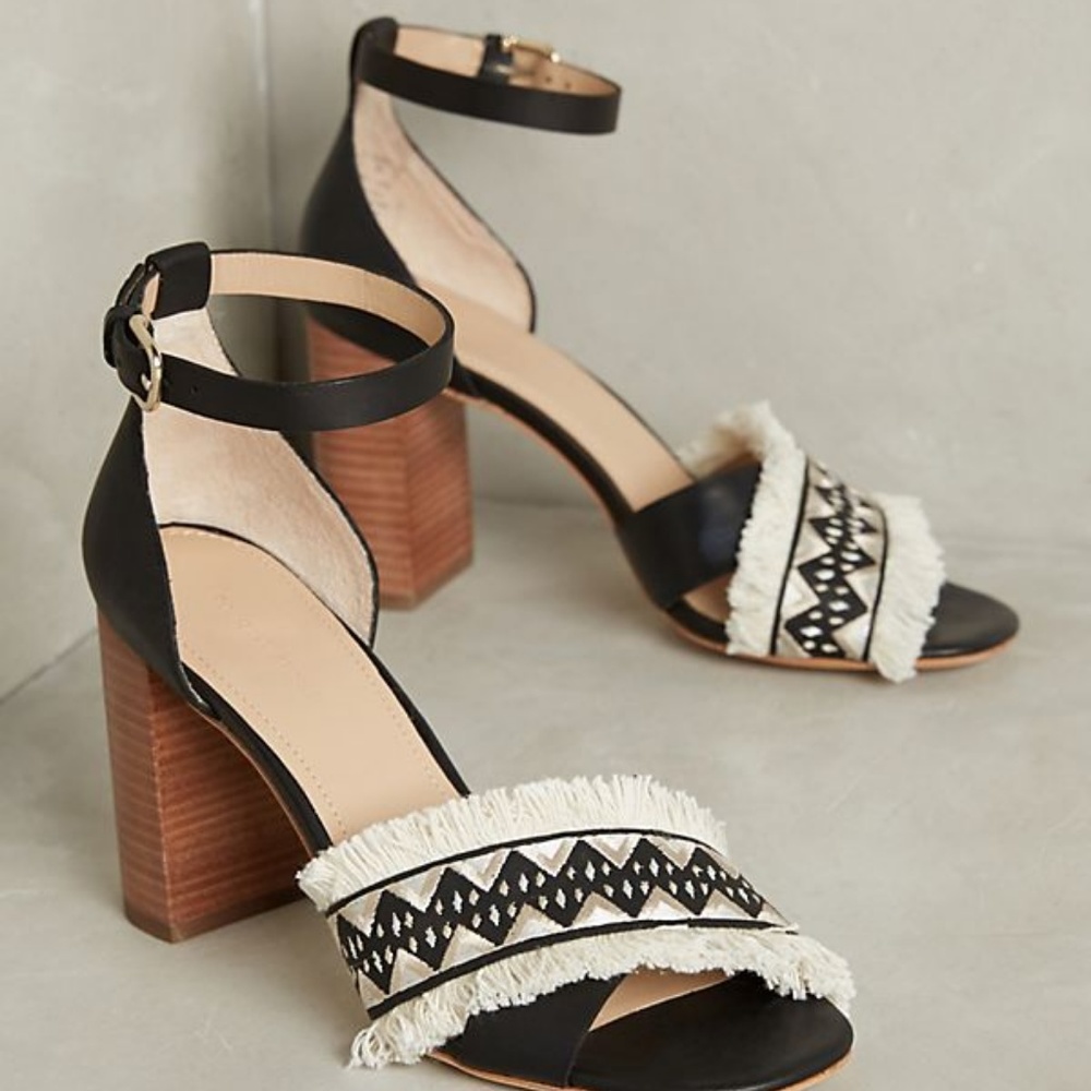 Anthropologie Pour La Victoire Havana Block Heels - Gem